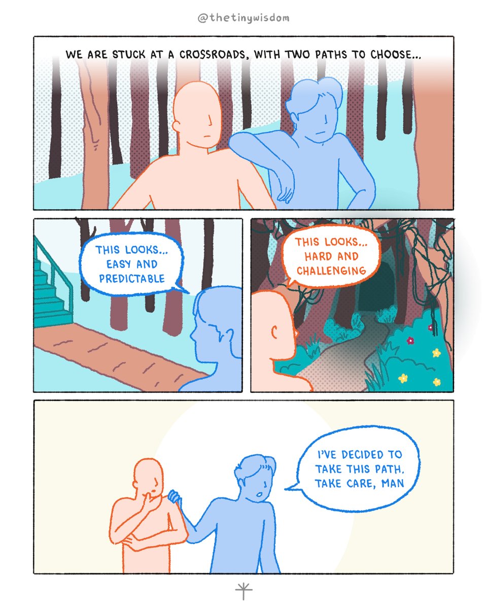 「In life, we are often faced with options Part 2/4 」The Tiny Wisdomの漫画