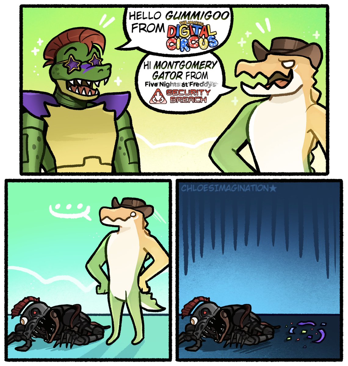 「FNAF Monty and TADC Gummigoo are so alike!」ChloesImagination💫の漫画