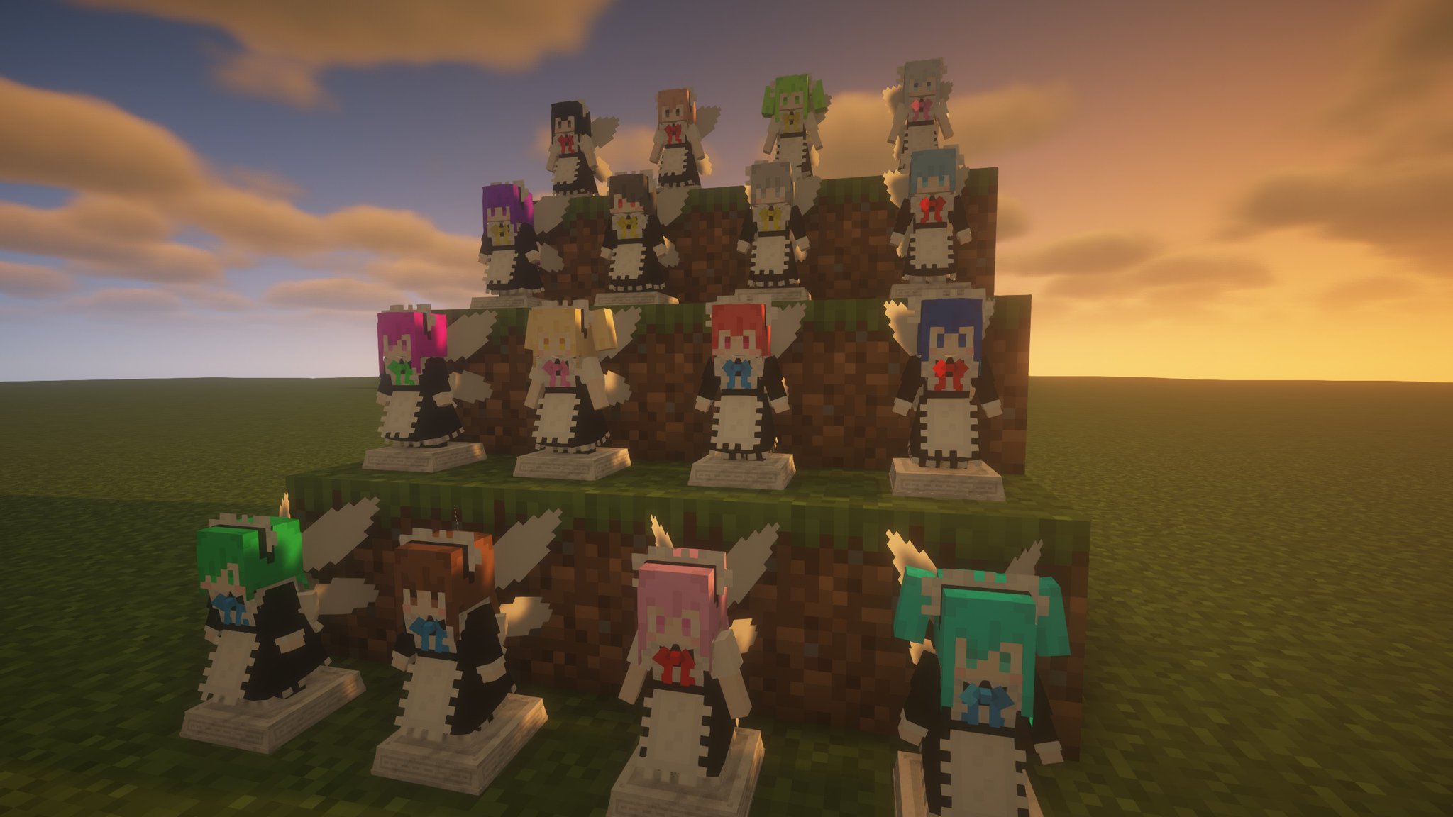 Minecraft Tua Adhmaid The Colorful Village In Survival World Is