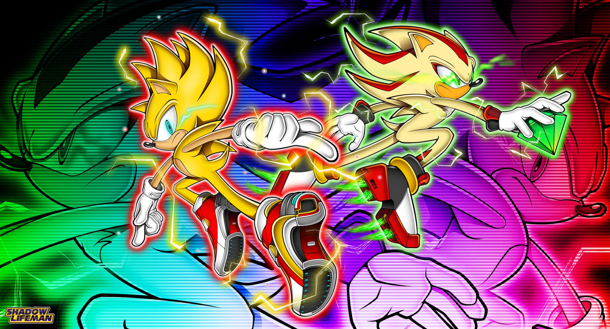 Super Sonic And Super Shadow And Super Silver Wallpaper Super Sonic