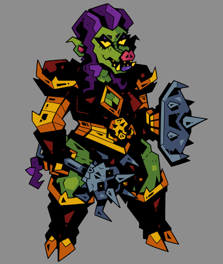 「an ARMORED ORCESS blocks your path! 」|hexamillion paigasusのイラスト