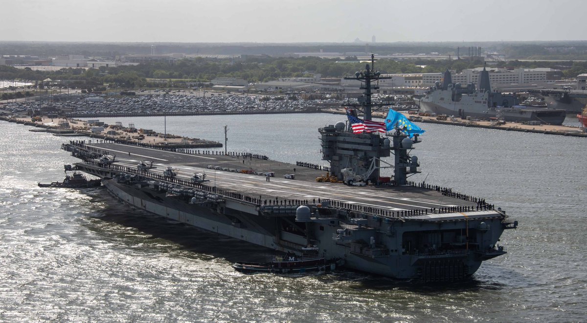 USS GEORGE WASHINGTON CVN73 said farewell to Norfolk 25 April as she ...