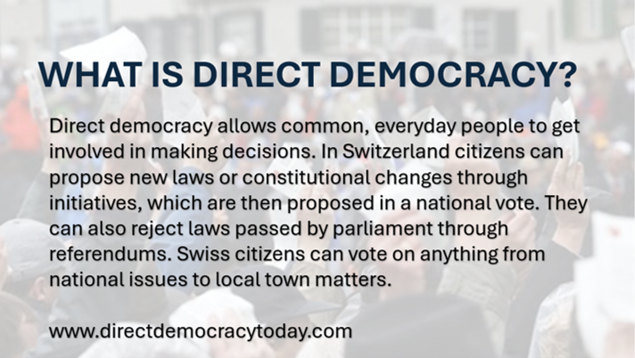 Direct Democracy Definition Drafting The Taichung Declaration On