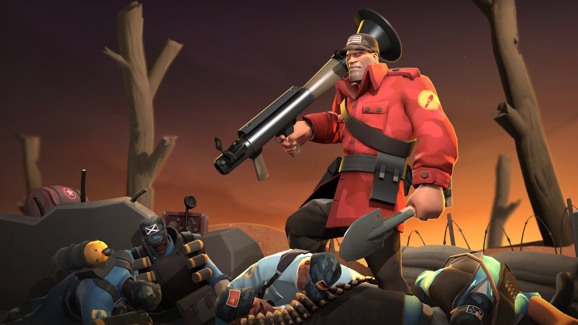 Tf2 Wallpaper Soldier Soldier (Team Fortress 2) | Villainous Benchmark