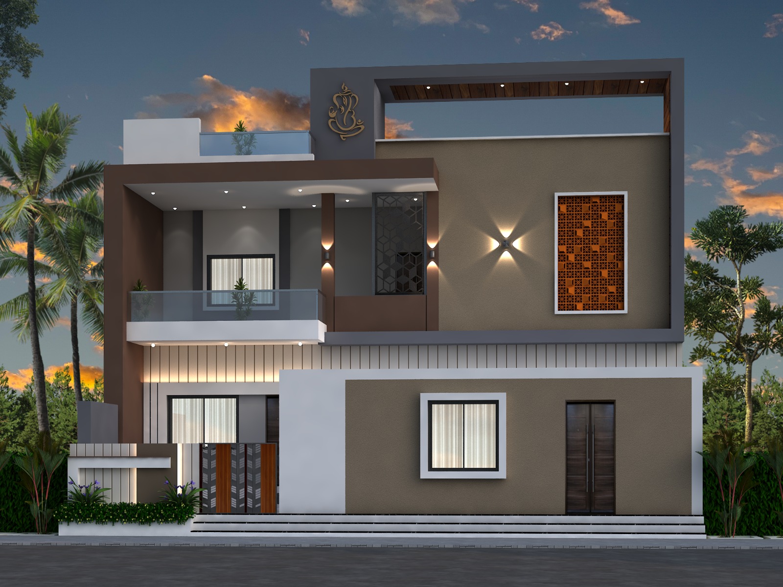 Duplex House Outside Decoration