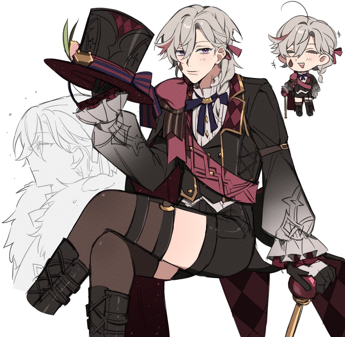 リネ(原神) 「lyney father vers」|(sanji voice) LUMINE CHWUAAANNNNNNNNのイラスト