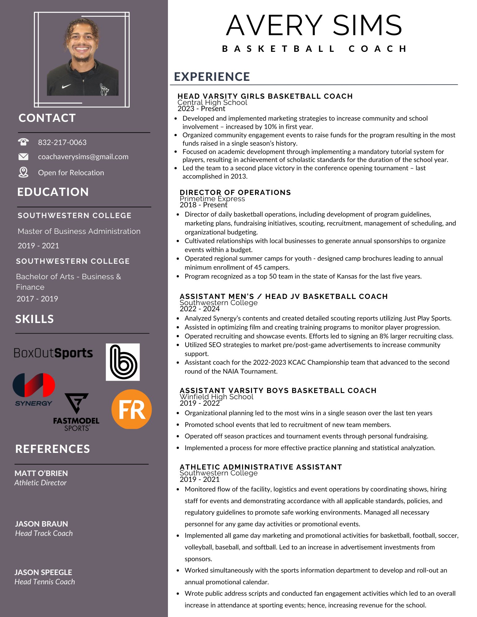 Cover Letter Basketball Player