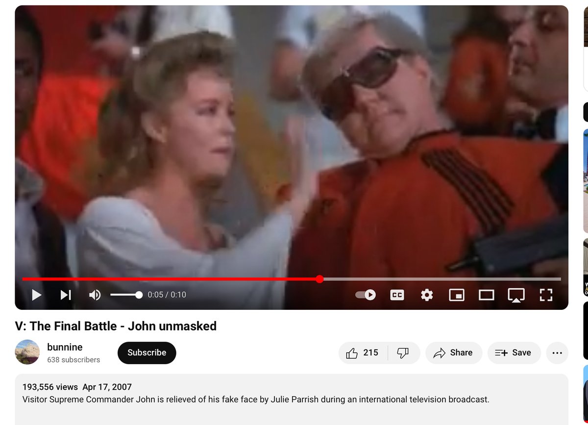 In the V miniseries, the Supreme Commander John was announcing a cure ...