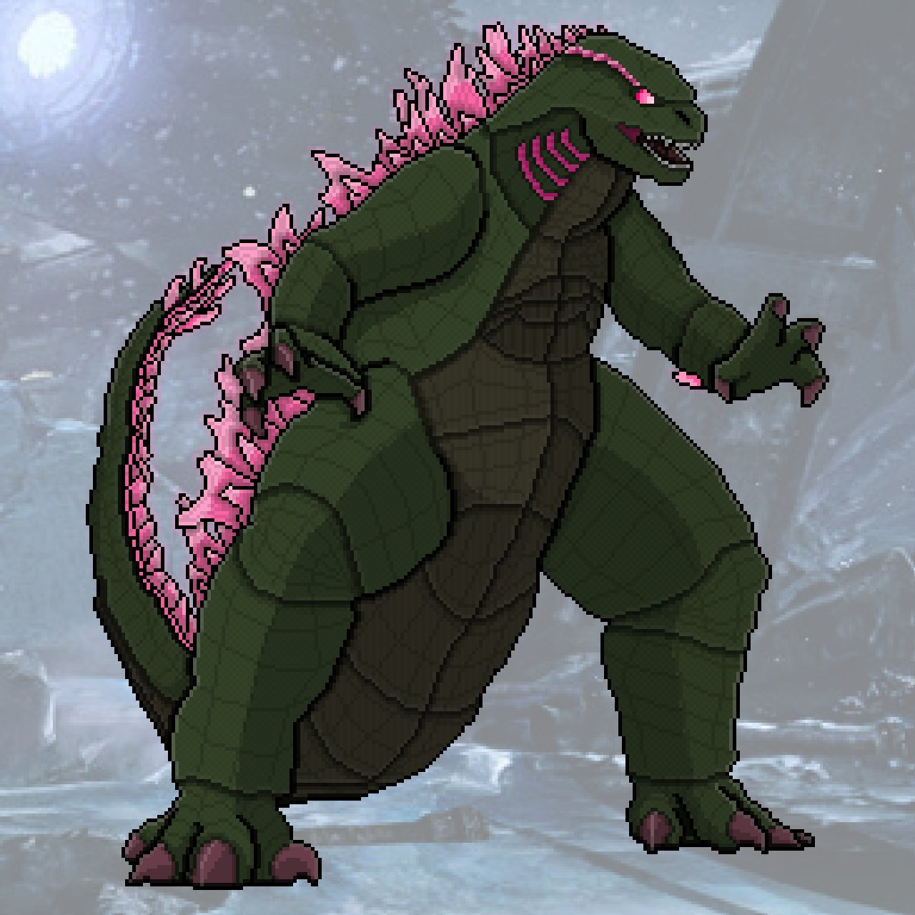 Godzilla 2024 Pixel Art Godzilla Minus One Posed (Very High