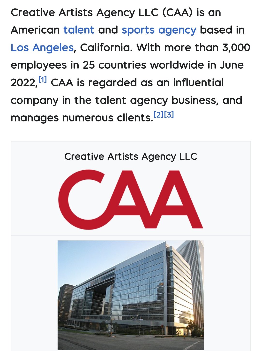 Creative Artists Agency Logo Signage Marks Creative Artists Agency Caa