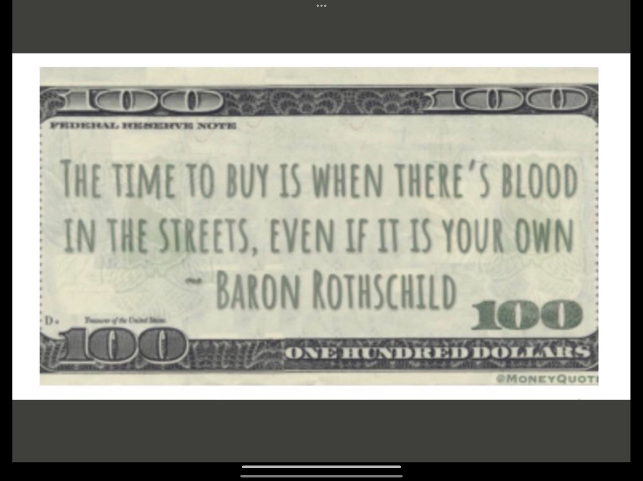 Baron Rothschild Quotes Buy When There's Blood In The Streets!