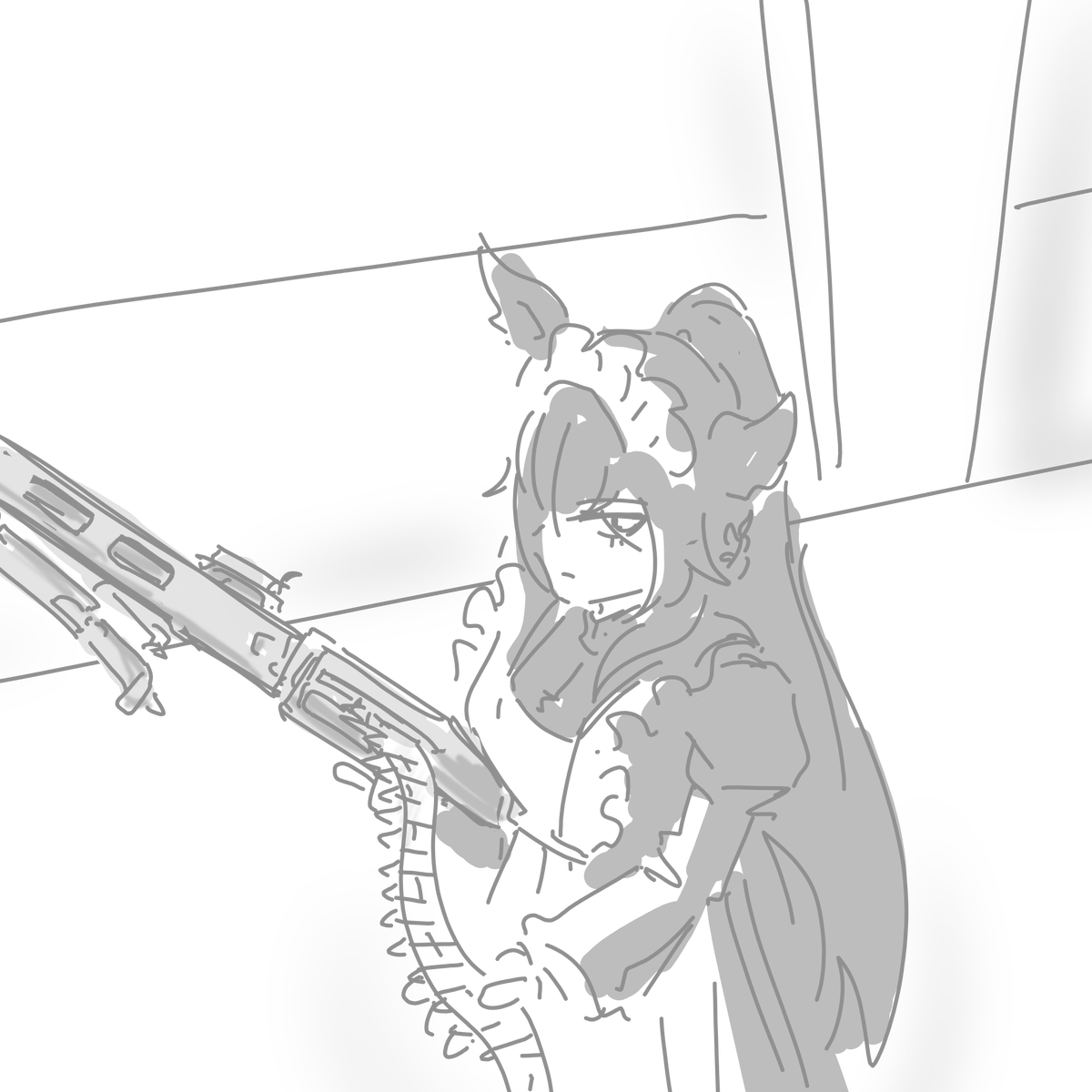 「シンボリ家に不法侵入してくる不審者をしっかり追い払うメイドクリスエスらくがき 」MnnMの漫画