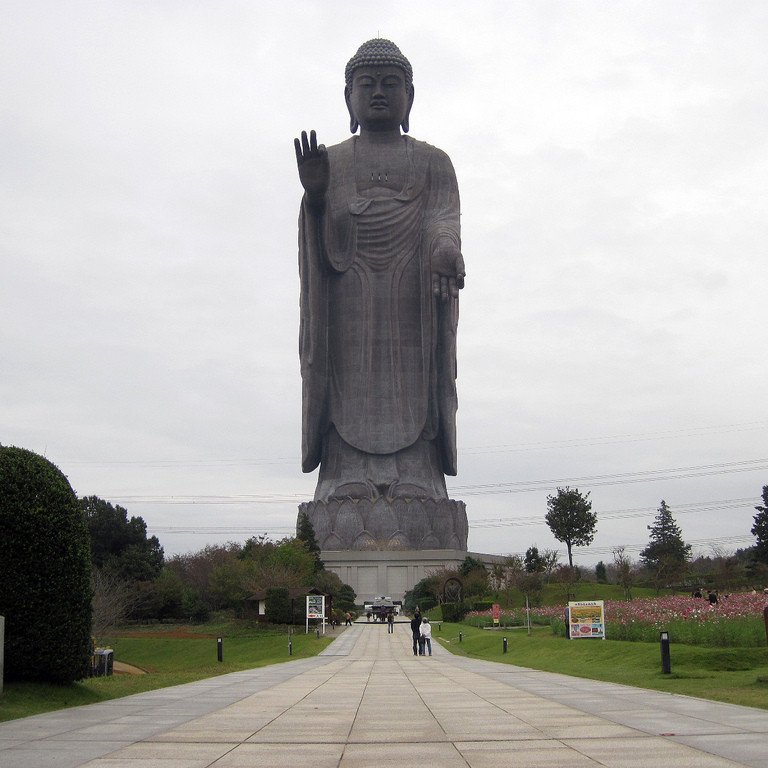 This is the Leshan Giant Buddha in China, carved into the cliffs to ...