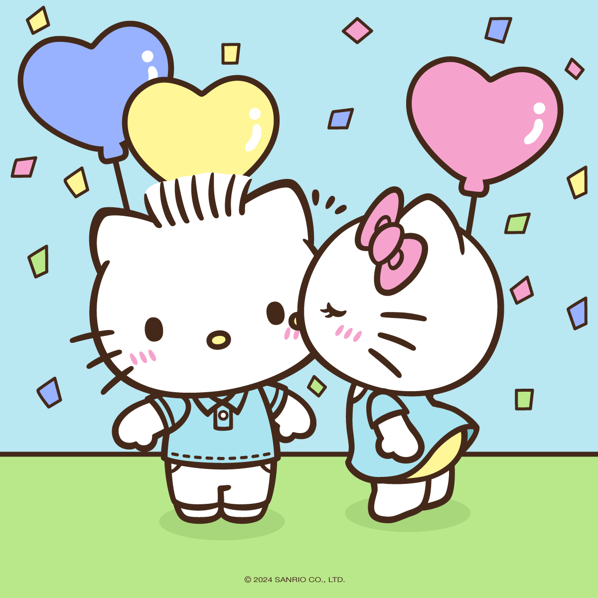 Hello Kitty Daniel Kissing