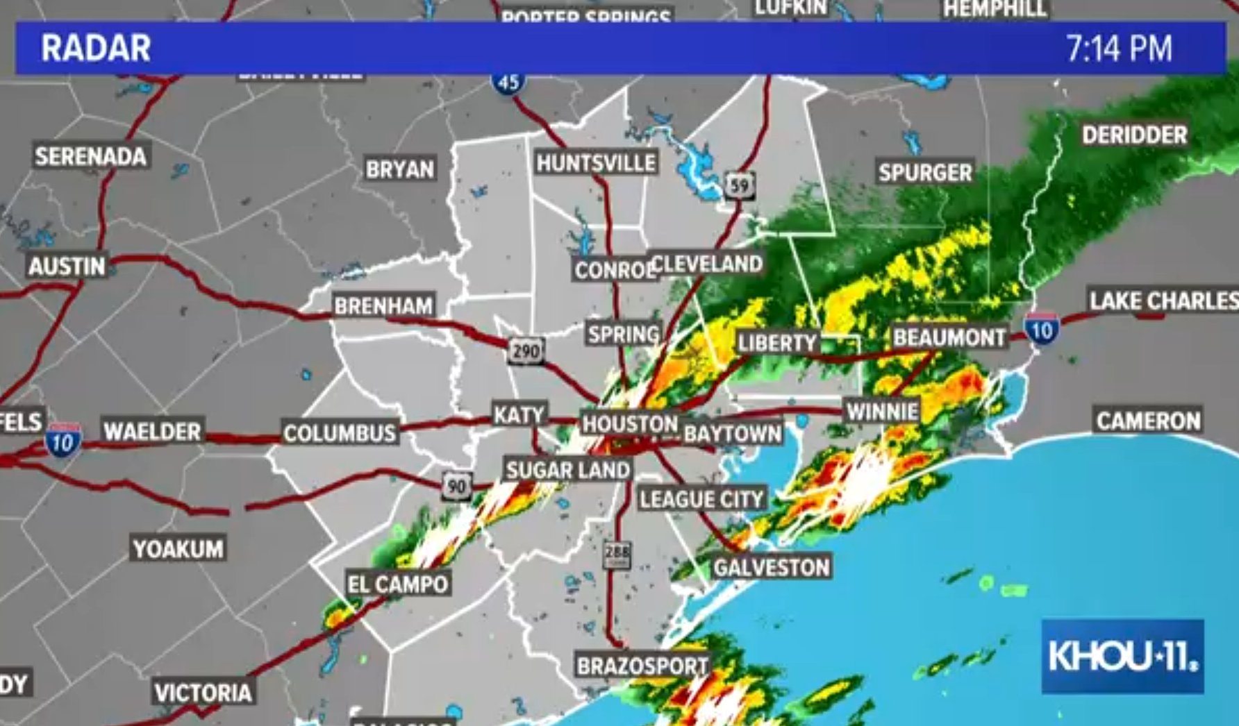 Houston Weather Radar Watch Live Streaming Radar As Storms Move