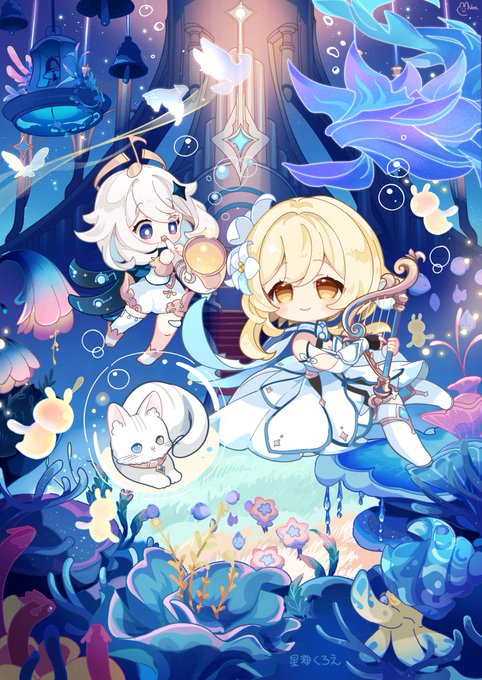 「paimon (genshin impact)」Fan Art(Latest)｜2pages