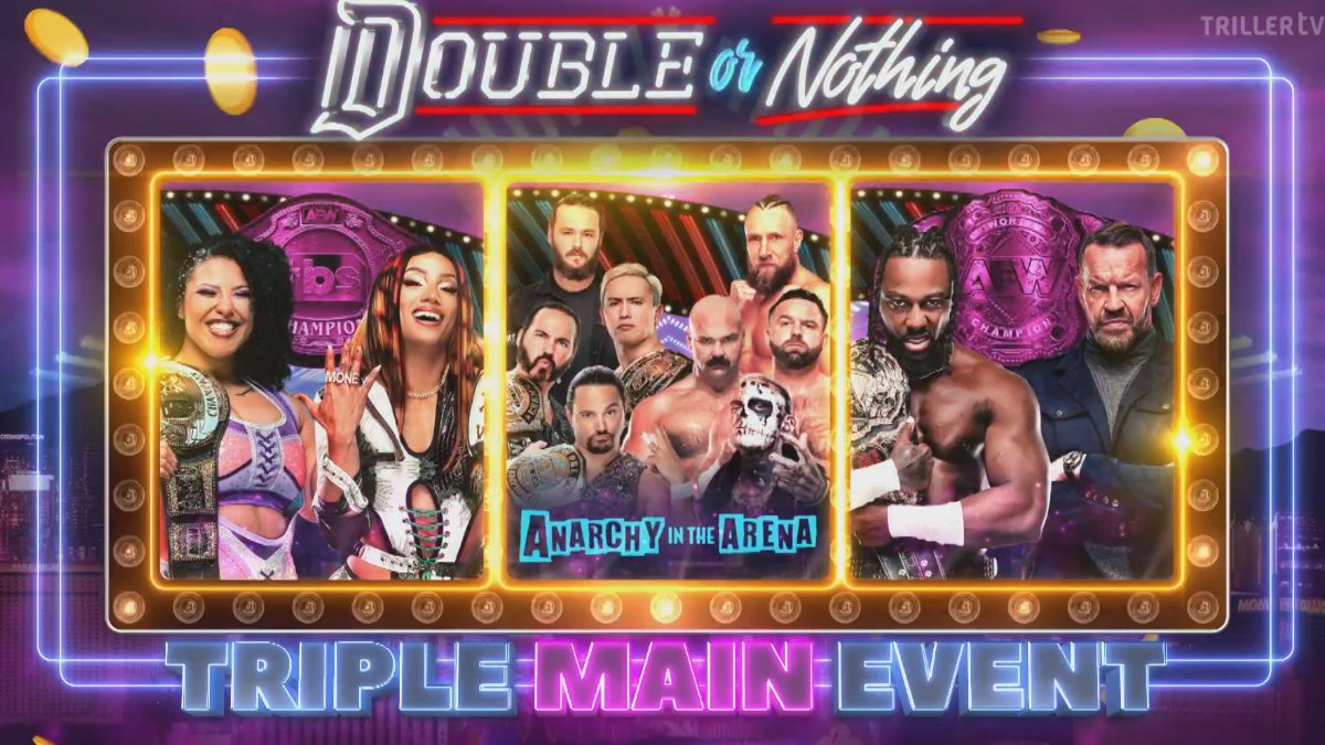 AEW Announces 'Triple Main Event' For AEW Double Or Nothing - WrestleTalk