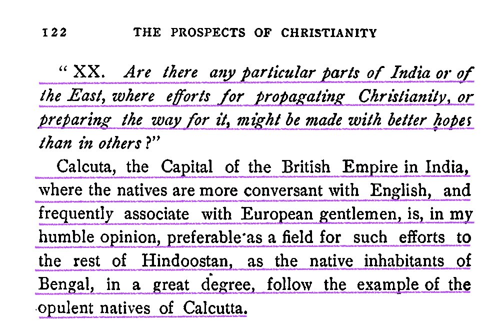 In Feb. 1824, Ram Mohan Roy wrote a letter "Prospects of Christianity ...