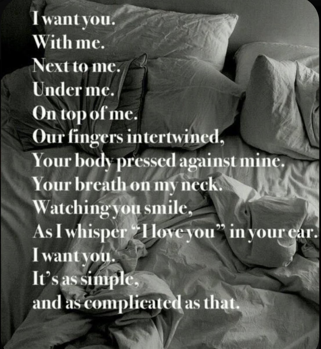 I Want To Feel Your Body Against Mine