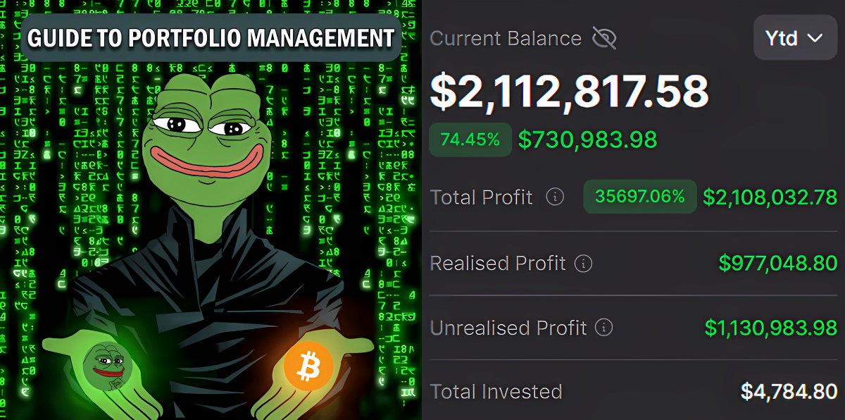 Those who understand how to manage a portfolio will make millions ...