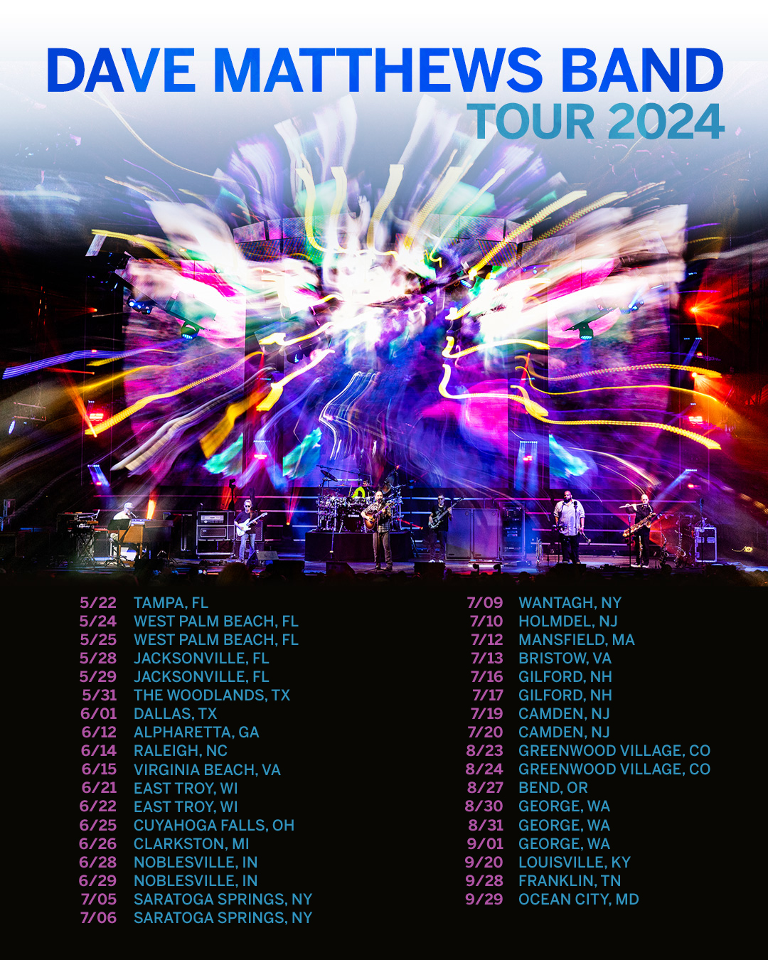 Dave Matthews Band 2024 Dave Matthews Band July 5 6 2024 At SPAC In