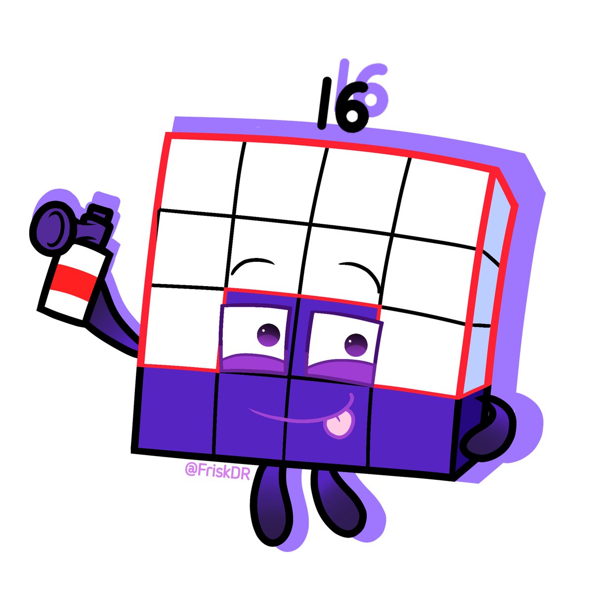 Sixteen Numberblocks 16