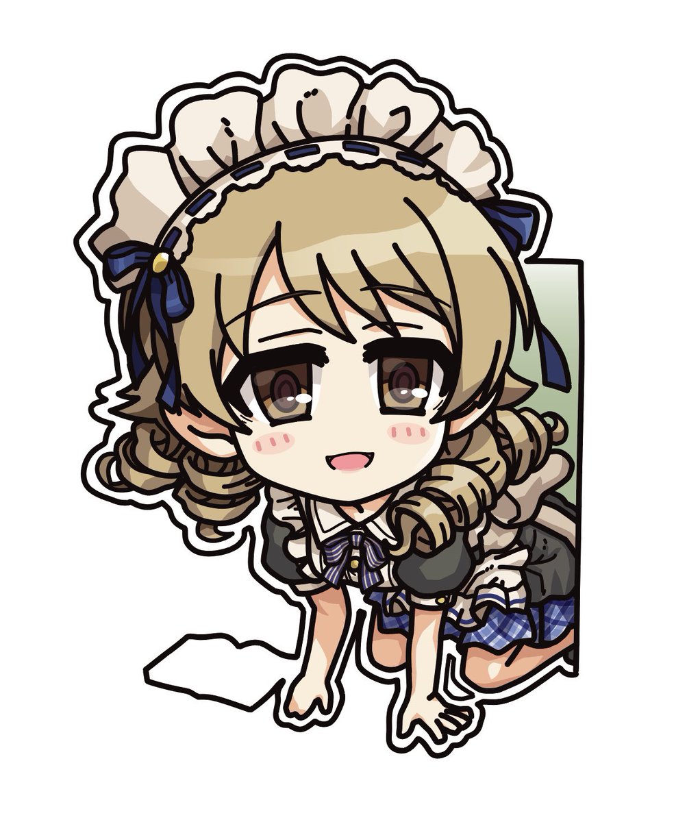森久保乃々 「スタンプ風 グリム・ノノ 紗枝はんに続いてさすがにもう描いたら出るは無いでしょ」 たっつん 仕事により朝低浮上気味のイラスト