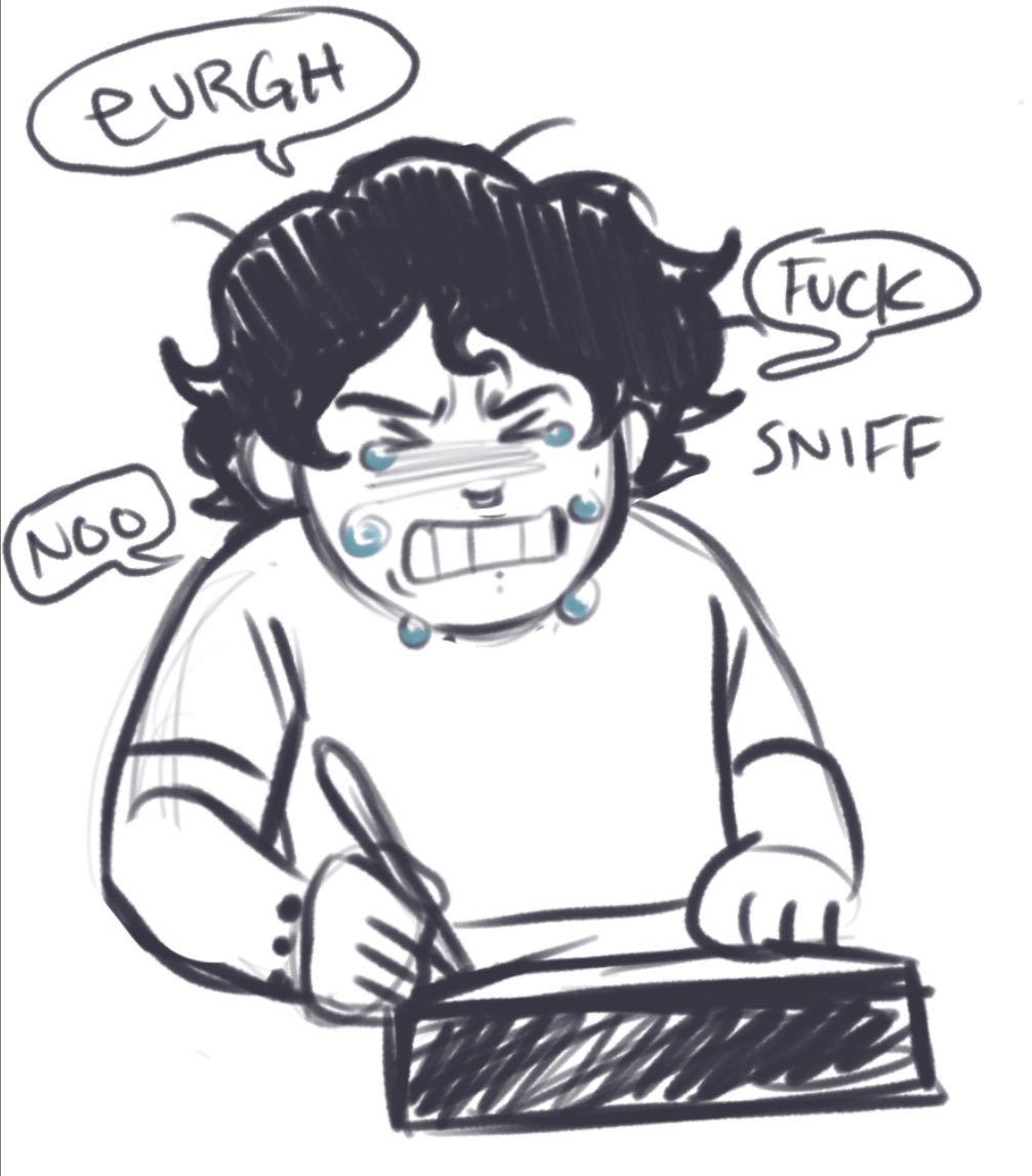 「trying to make fan art for the thing i'm hyperfixated on bec」miguel 🌧️の漫画