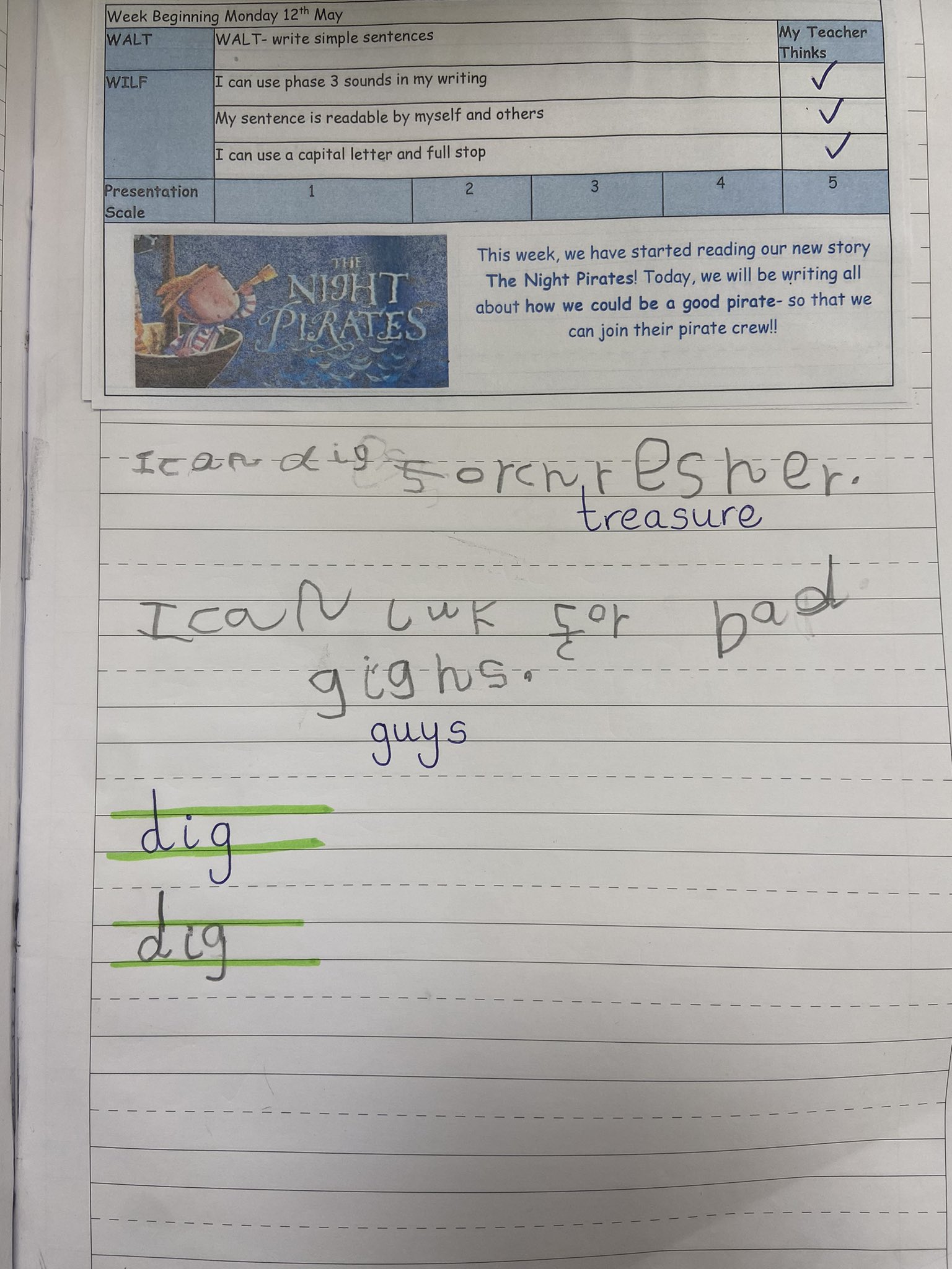 Pirate Story Writing Paper Talk Like A Pirate Poetry Copywork