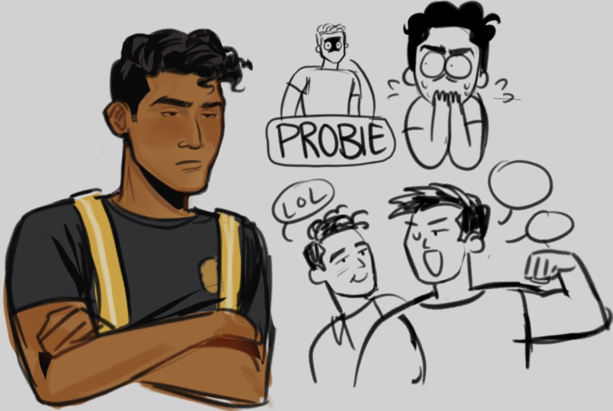 「trying to make fan art for the thing i'm hyperfixated on bec」miguel 🌧️の漫画