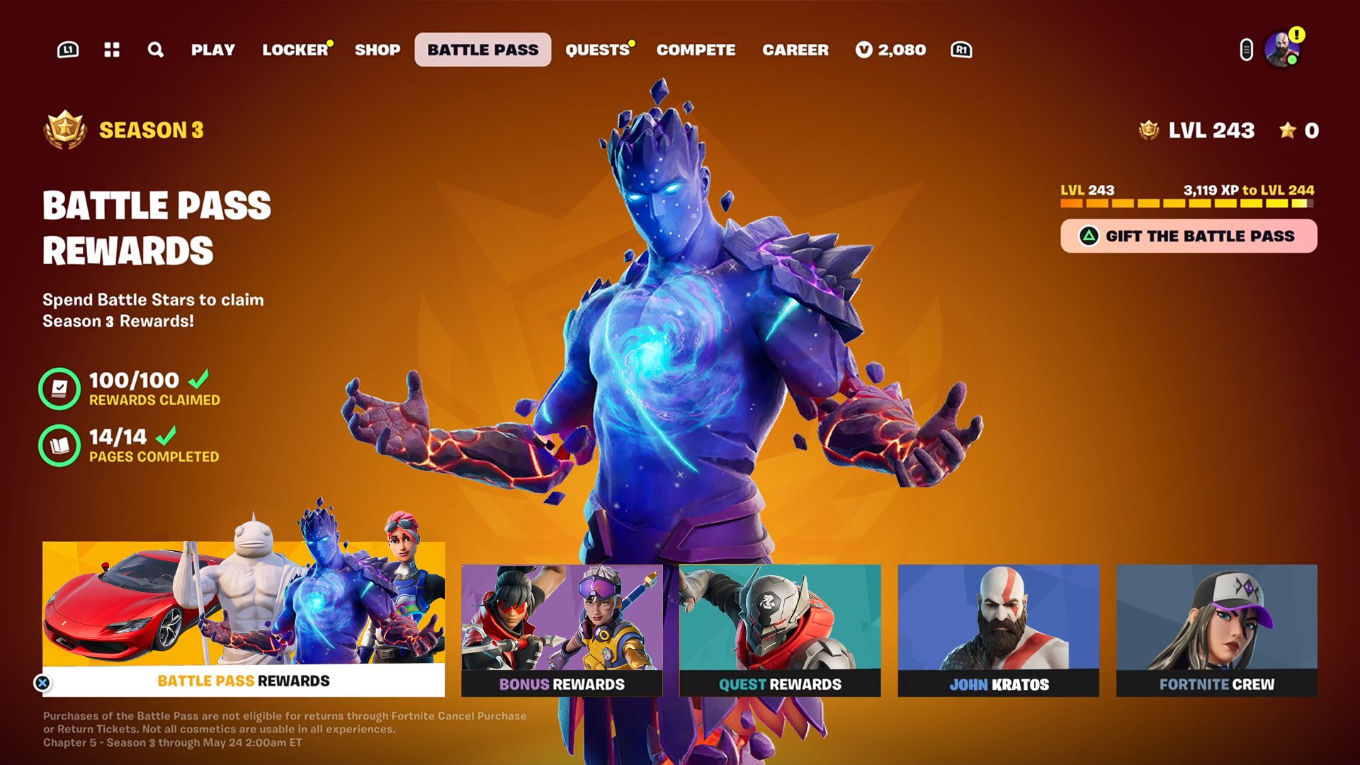 Battle Pass Fortnite Season 3
