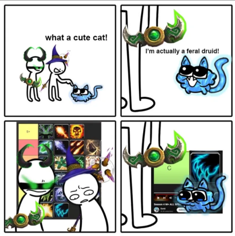 Feral Druid Memes Real. Kamarii413 | WarcraftAddicts | Facebook