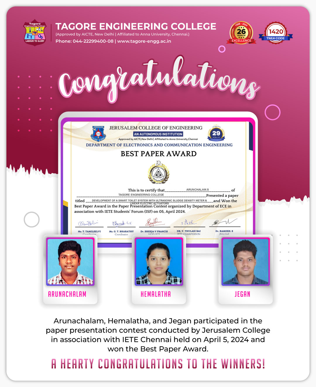 Tagore Engineering College Logo