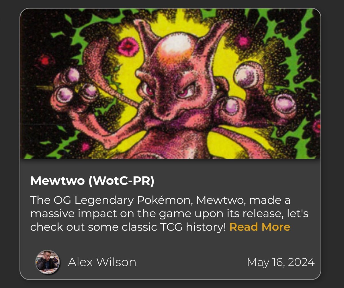 Mewtwo Pokemon Card 1999