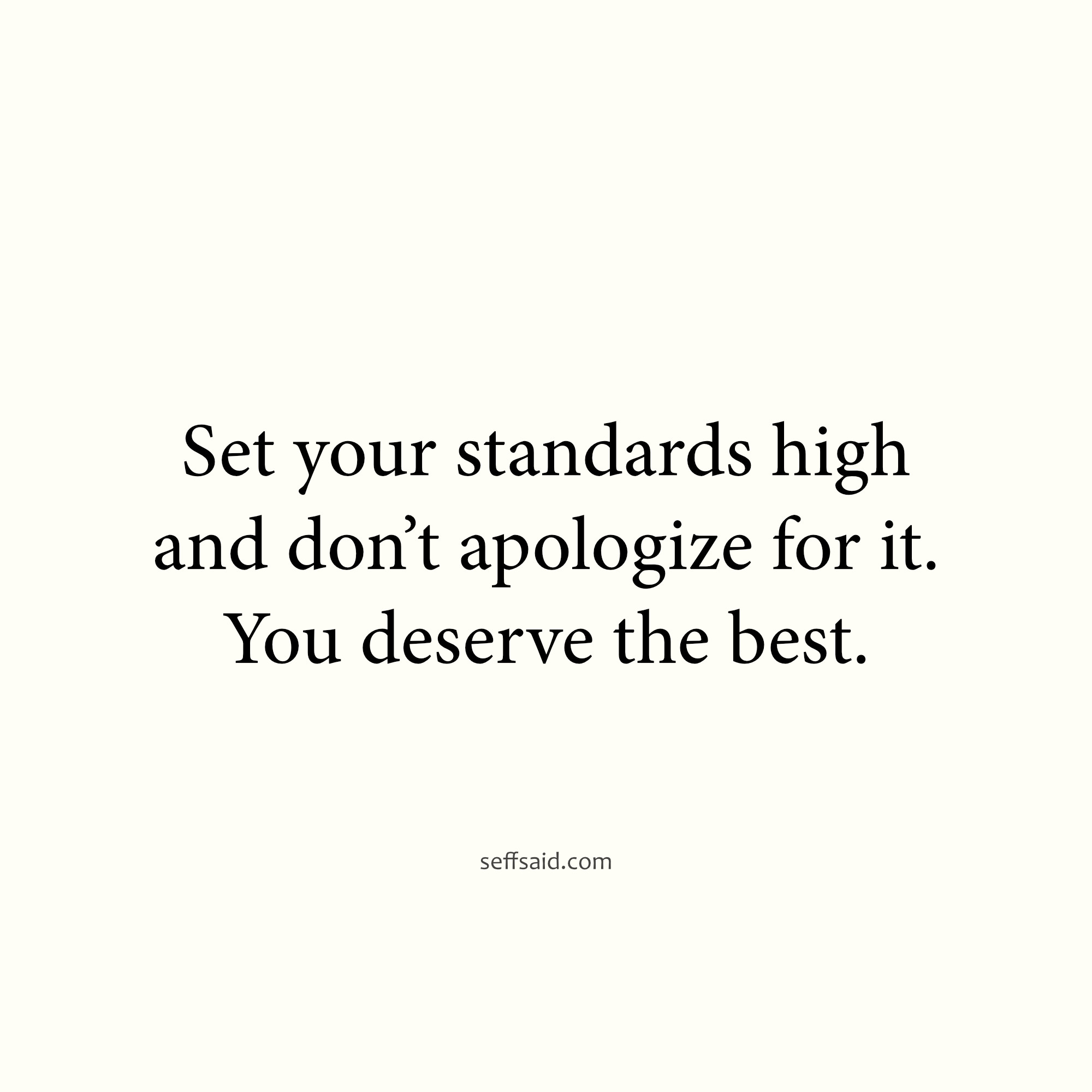 Standards High Quotes