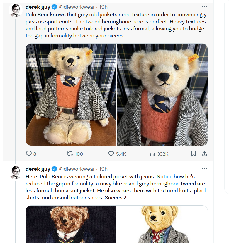 I knew I was following this guy for a reason, as fashion blogs aren't ...