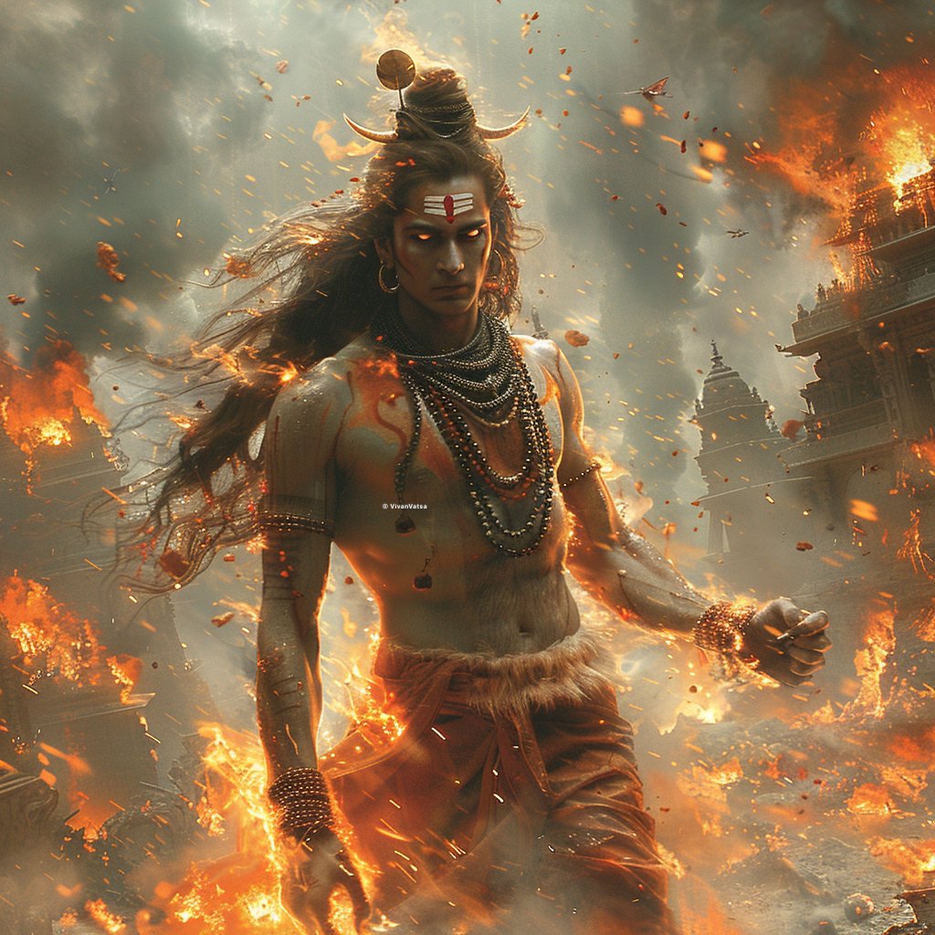 When Shiva DESTROYED three most dangerous Demons & cities using ONE ...
