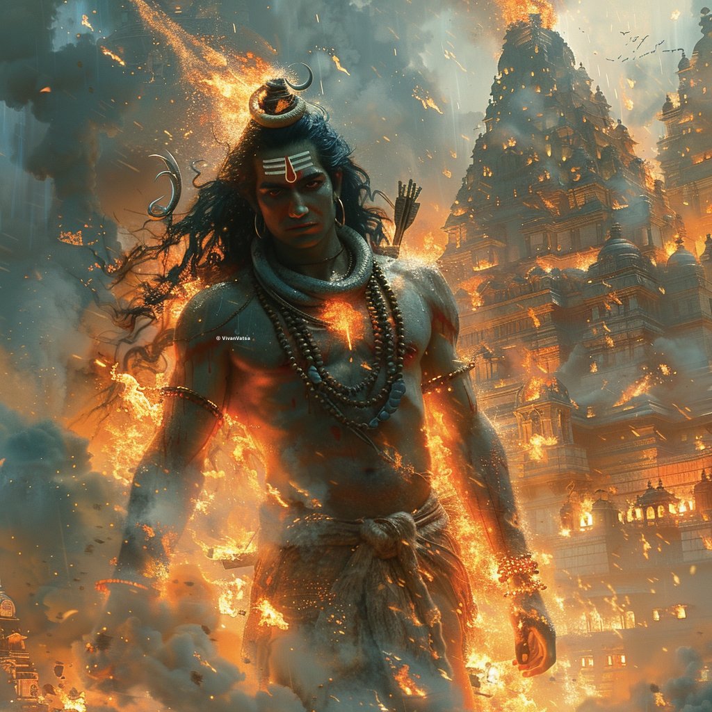 When Shiva DESTROYED three most dangerous Demons & cities using ONE ...