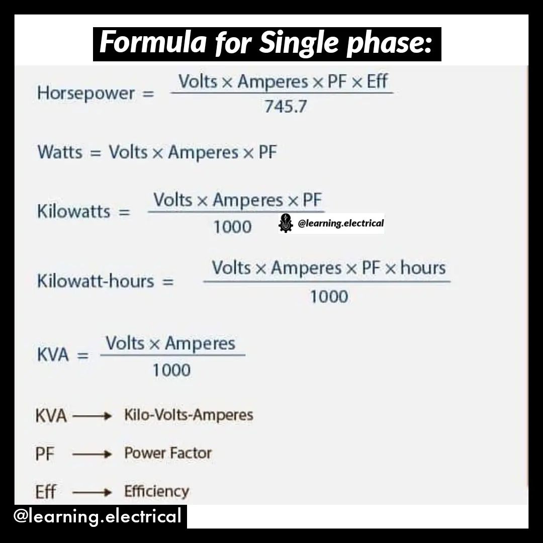 3 Phase Power Current Calculations