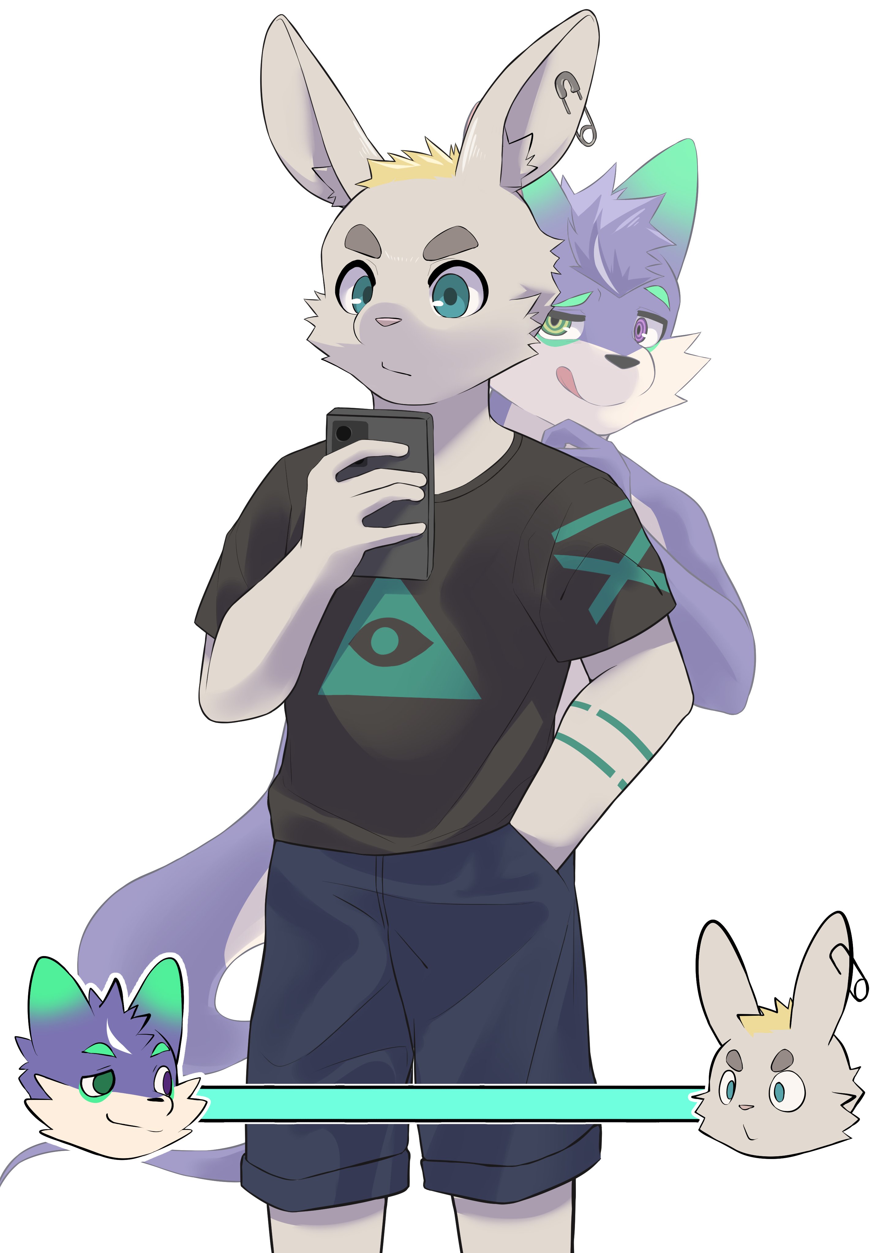 The Big ImageBoard (TBIB) - absurd res anthro ayu space (potato 12 13) behind another black ...