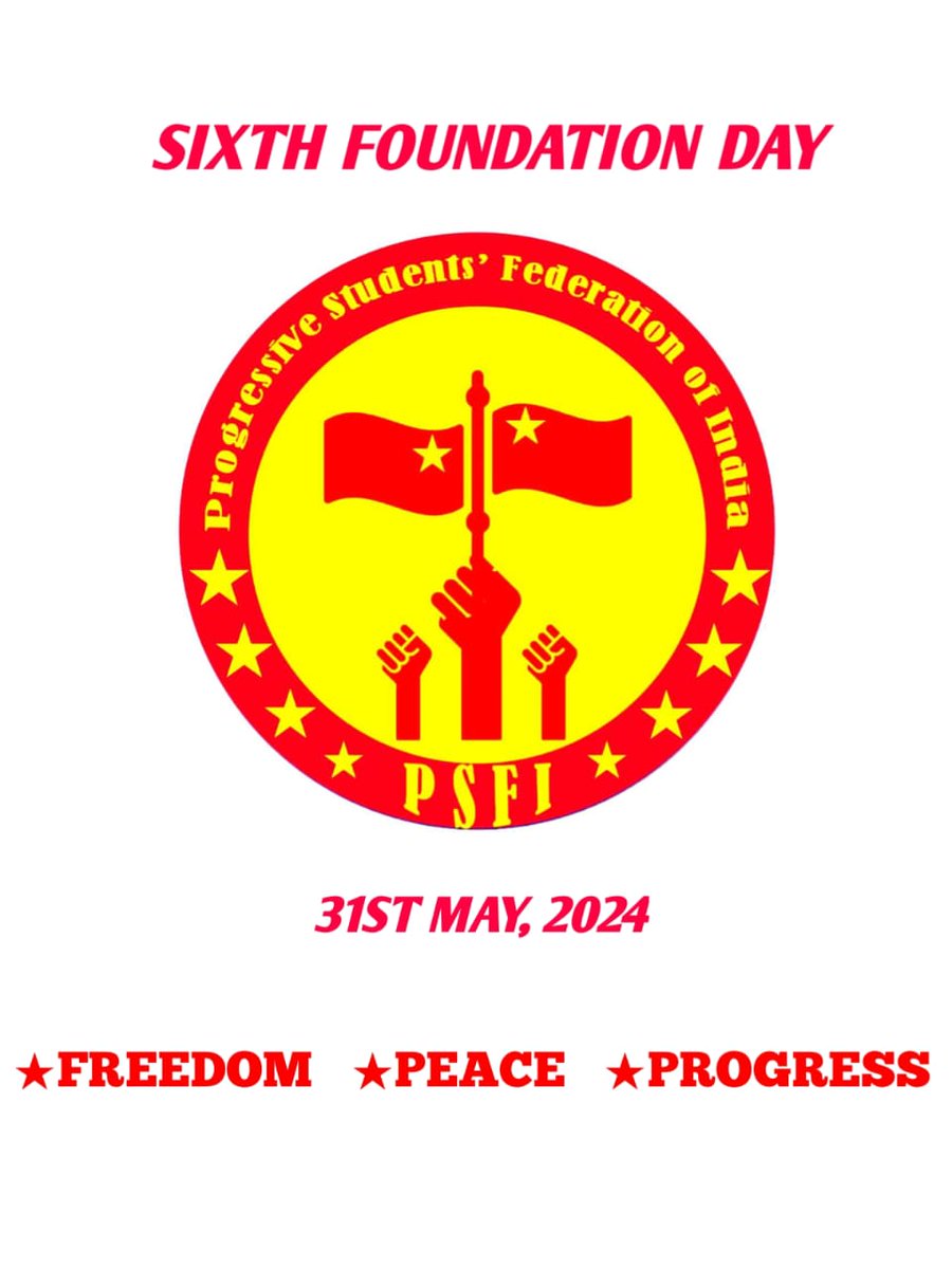 Students Federation Of India Logo An Activist Holds A DYFI Flag During