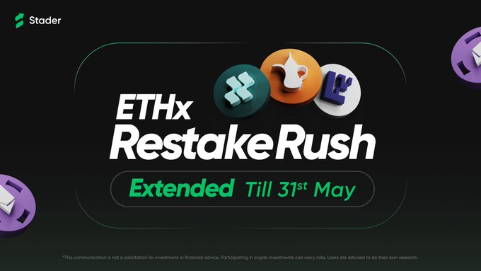 Restaking narrative is one of my biggest bets for this cycle! Those who wait will miss the ...