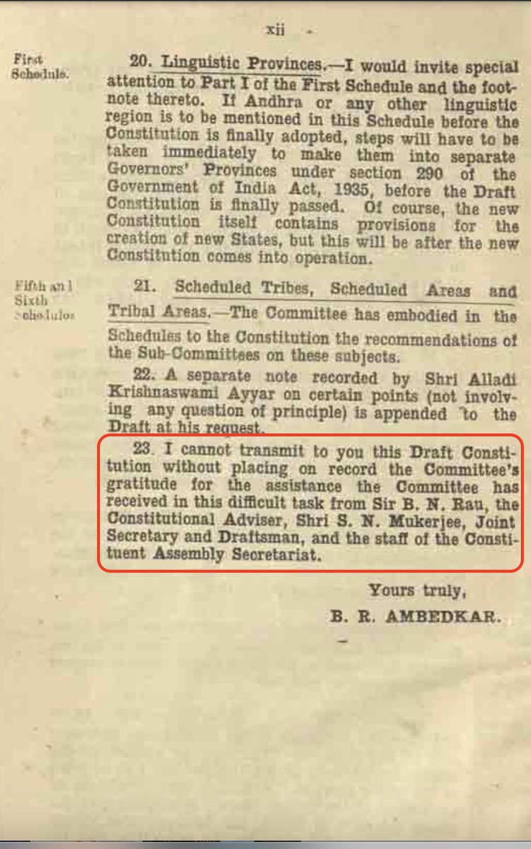 Ambedkar was just assisted by B.N.Rau in Ambedkar's own words... The ...