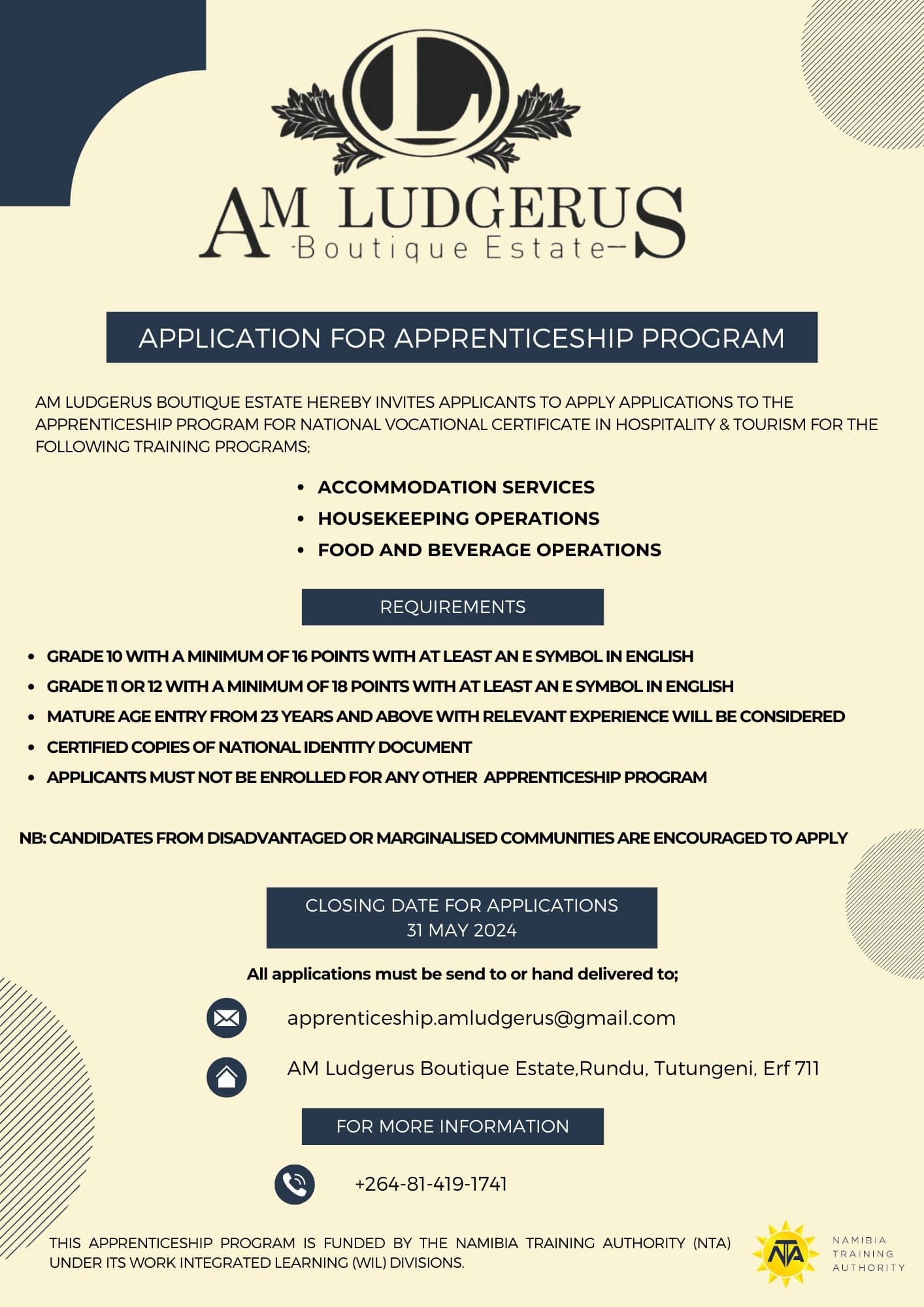 Namibia Training Authority Logo