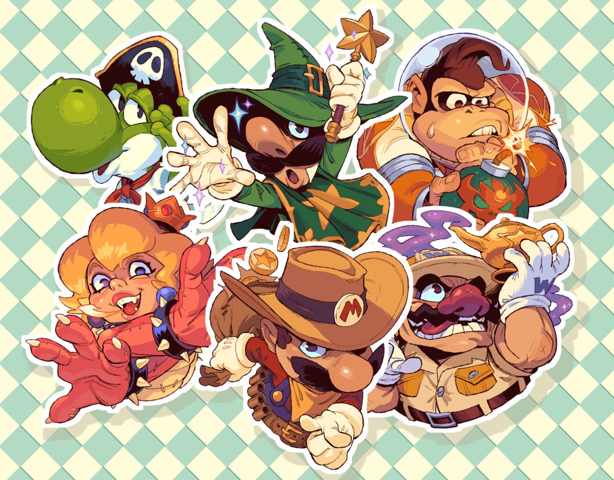「i made Mario Party 2 Sticker Pack ! I'v」|Léo Chérelのイラスト