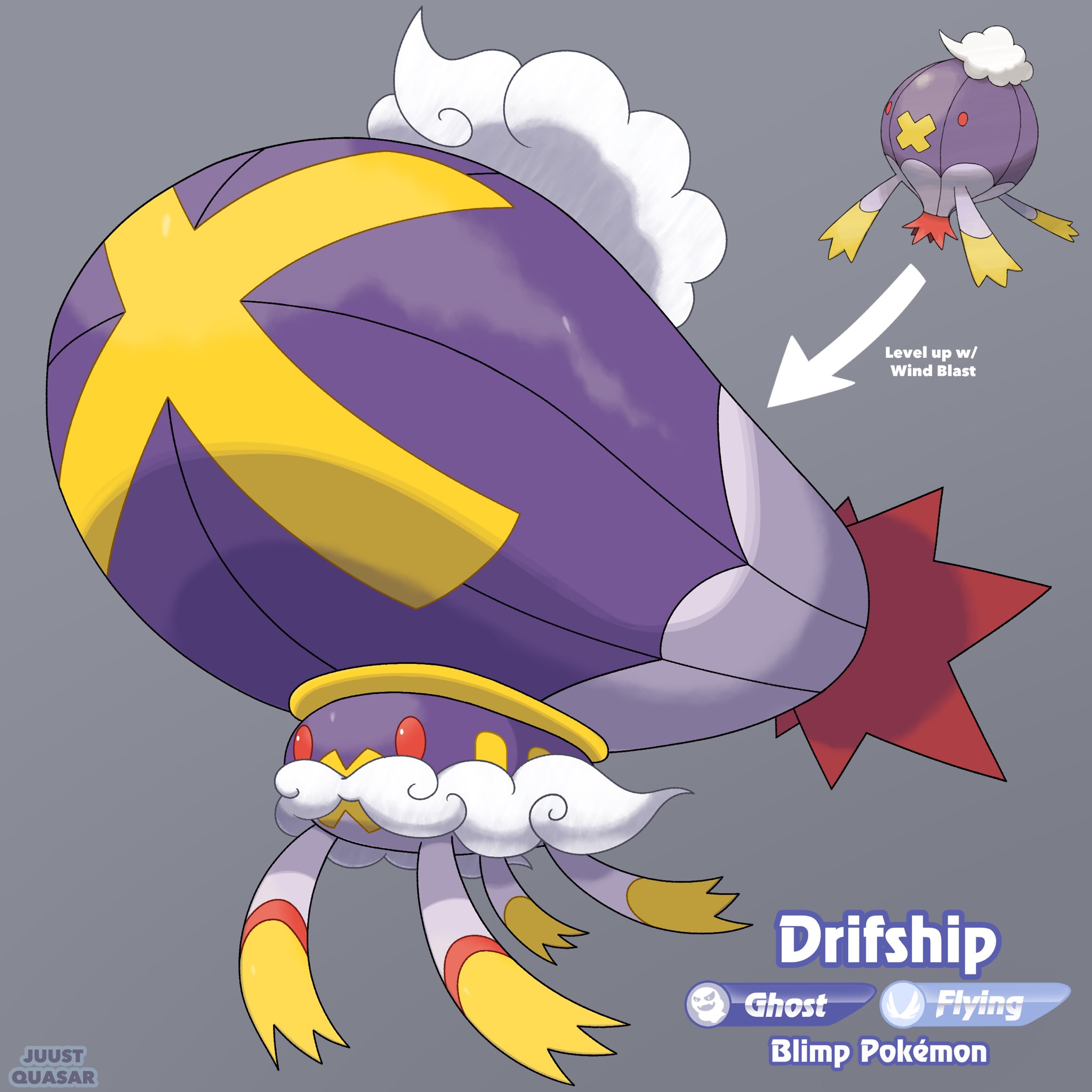 Drifblim Evolution Pokemon Drifloon And Drifblim Cursors – Custom