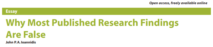 Most published research findings are false. 🧵1/13 - Thread from ...