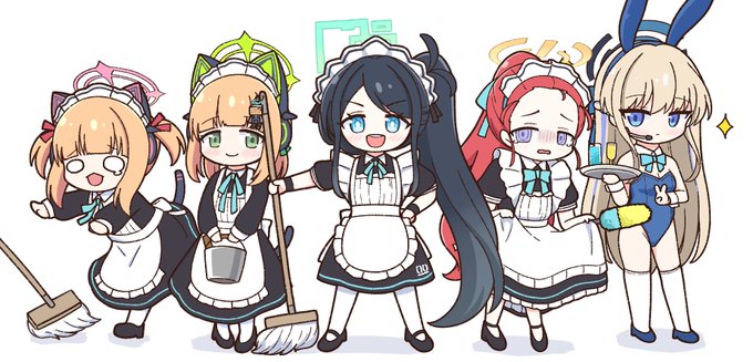 「aris (maid) (blue archive)」Fan Art(Latest)