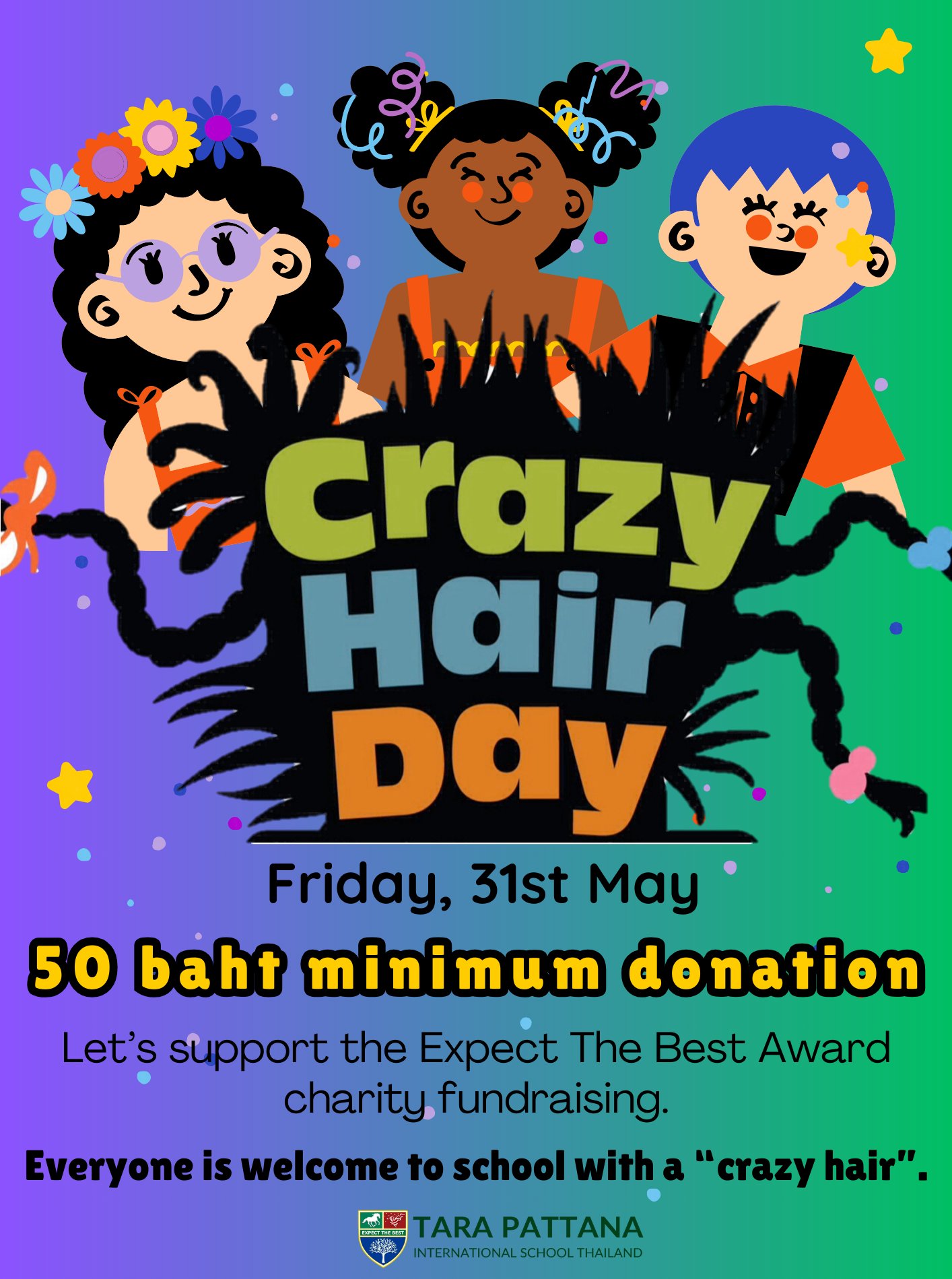 Crazy Hair Day Plakat BAR K SPIRIT WEEK: CRAZY HAIR DAY Bar K