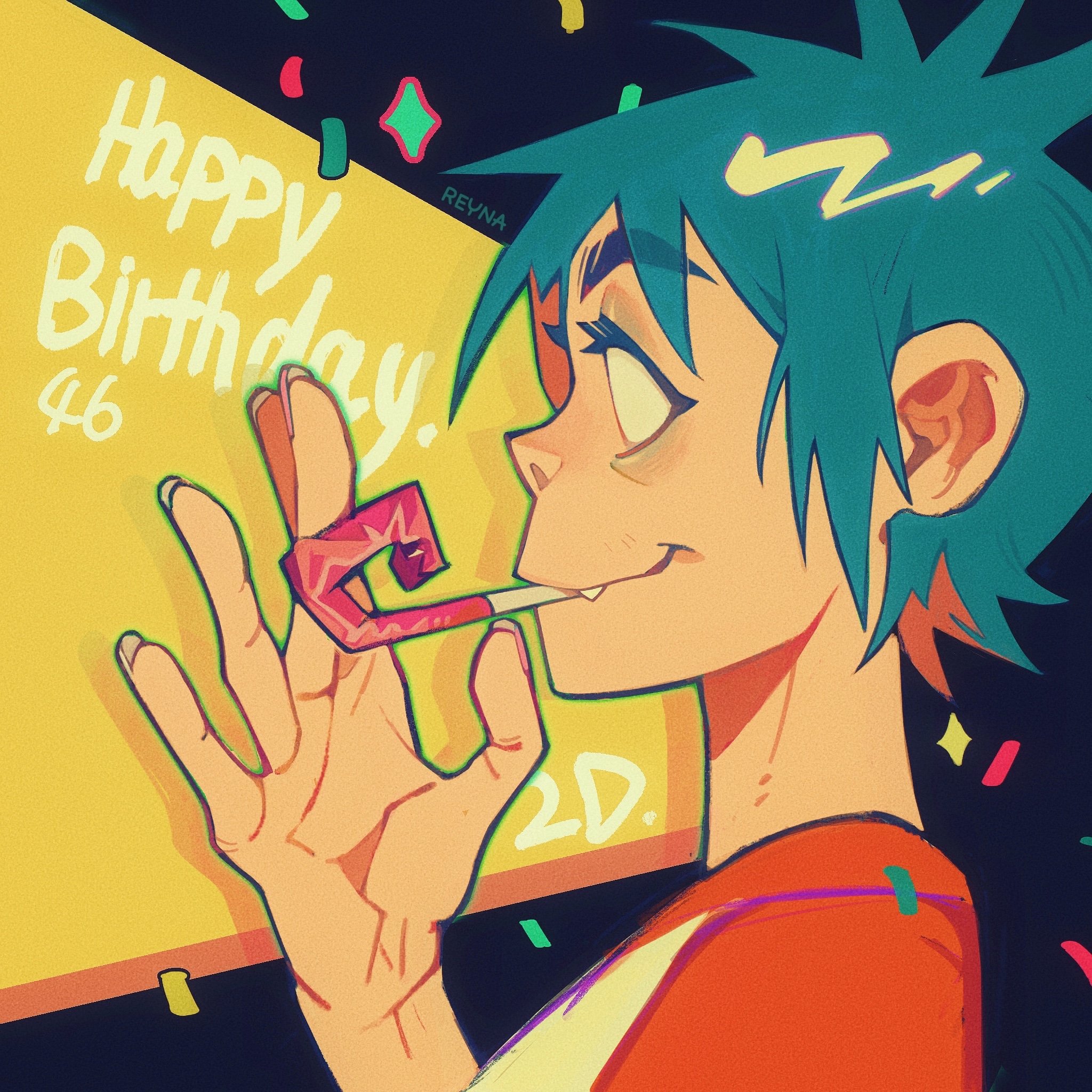 Very Merry Gorillaz Birthday KW On X: "Happy Birthday 2D 🥳@gorillaz